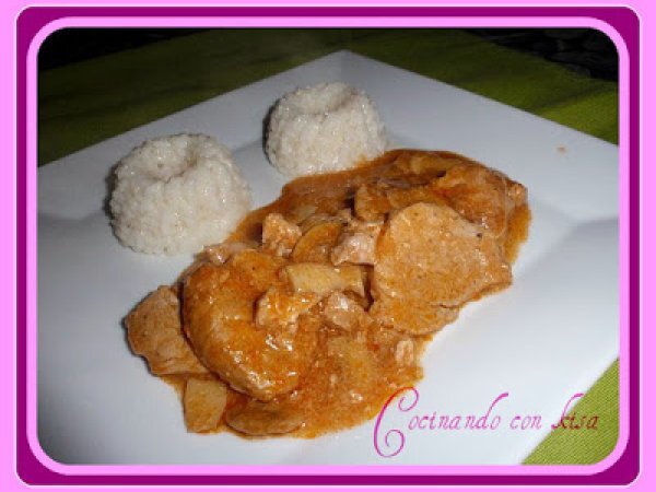 Solomillo de cerdo al strogonoff (fussioncook) - Receta Petitchef