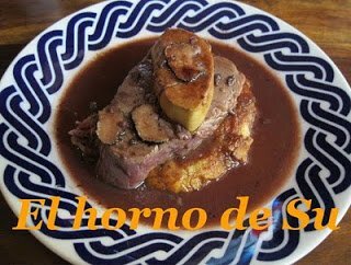 Solomillos rossini en salsa bordelesa