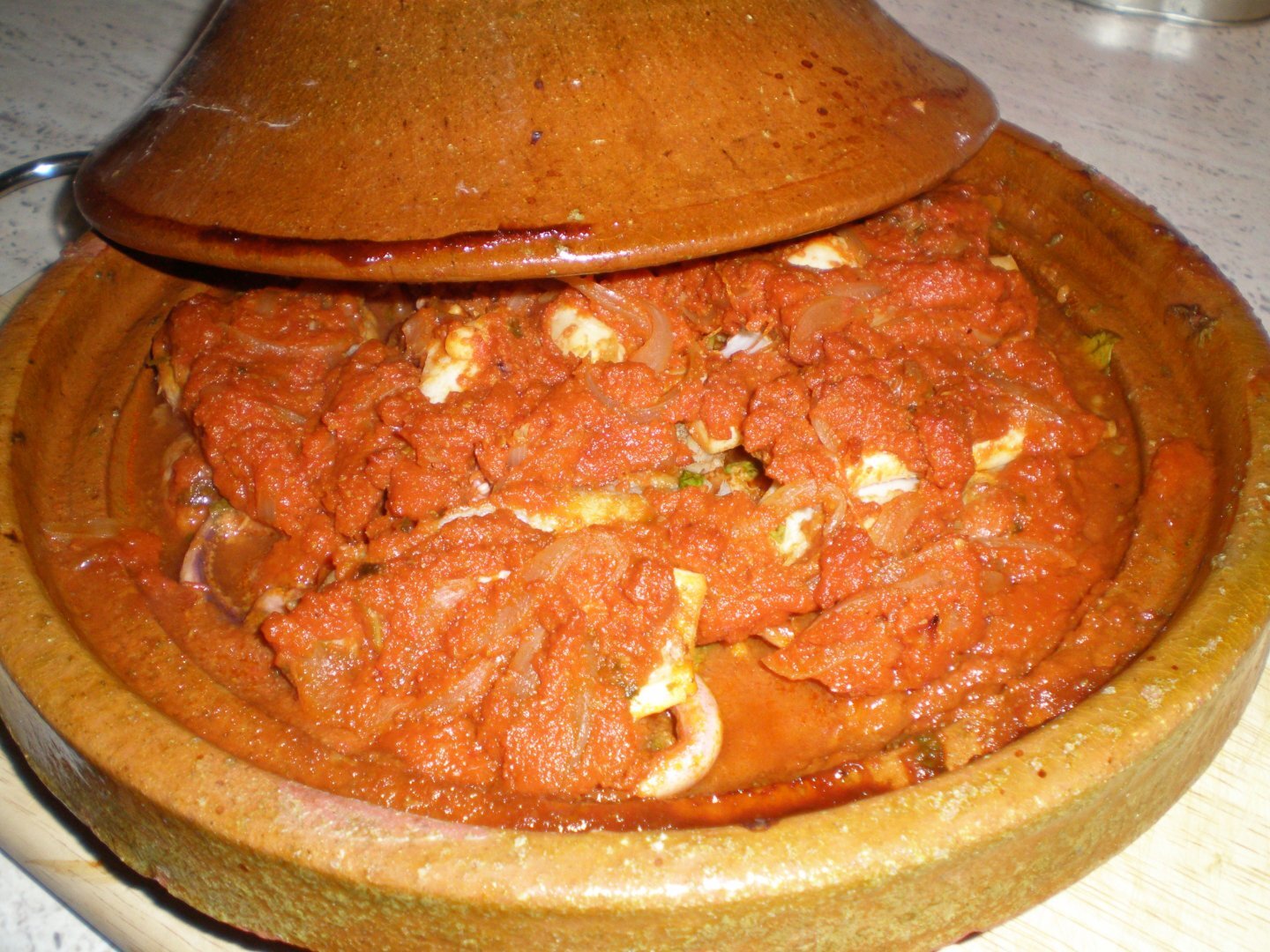 Tajine de pescado y marisco (samkeh tajine) - Receta Petitchef