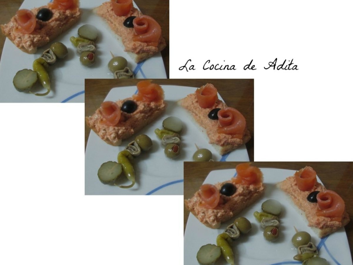 Tapa de atún y salmón ahumado - Receta Petitchef