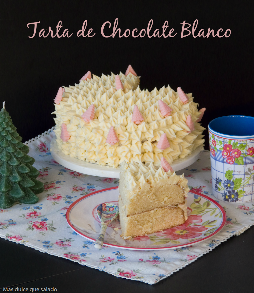 Receta de tarta de chocolate blanco fácil y deliciosa