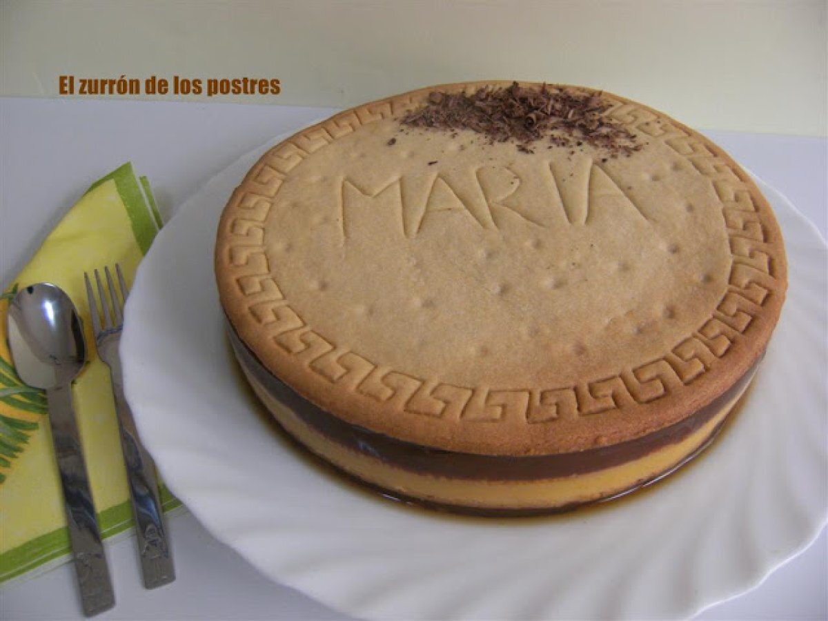 Receta de tarta de galletas maría
