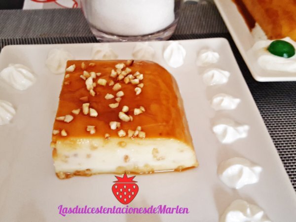 Tarta-flan de queso y almendras - Receta Petitchef