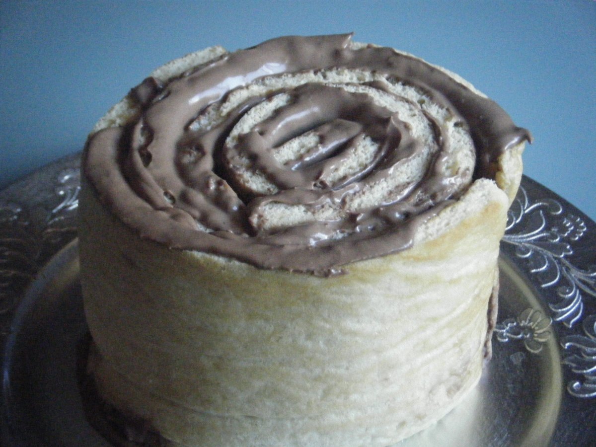 Receta de tarta rayada de trufa y chocolate