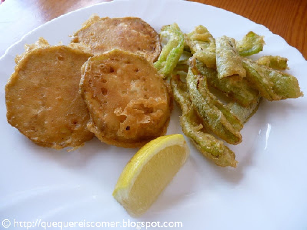 Receta de tempura de verduras con harinas santa rita