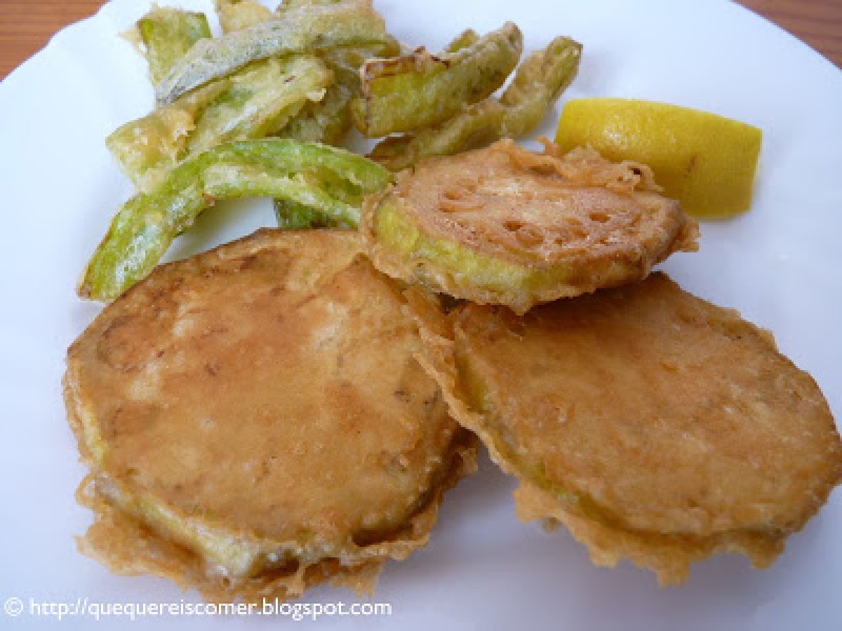 Receta de tempura de verduras con harinas santa rita