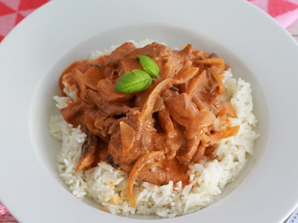 Receta de ternera strogonoff casera