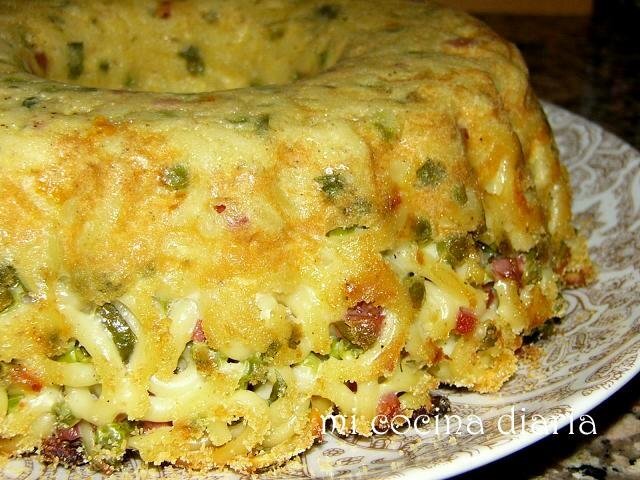 Receta de timbal de pasta