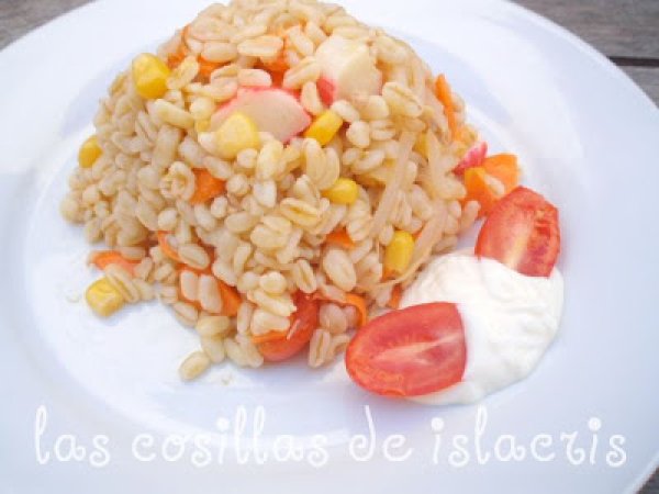 Trigo tierno en ensalada