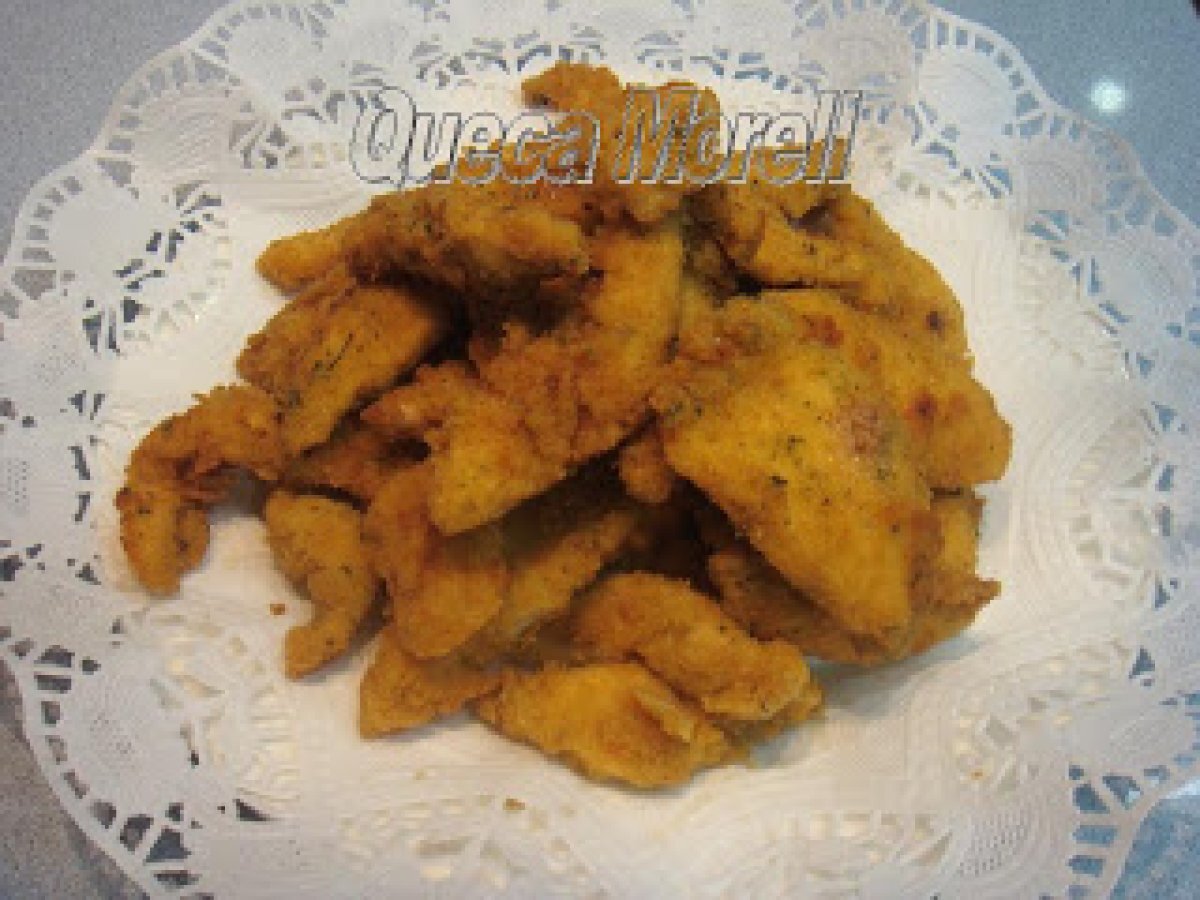 Receta de virutas de pollo adobadas a lo canario