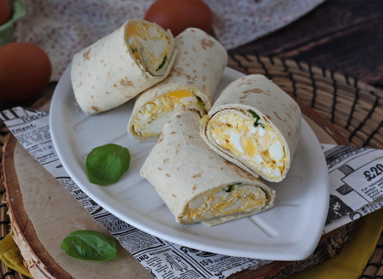 Receta de wrap de huevo y queso feta, delicioso y proteico