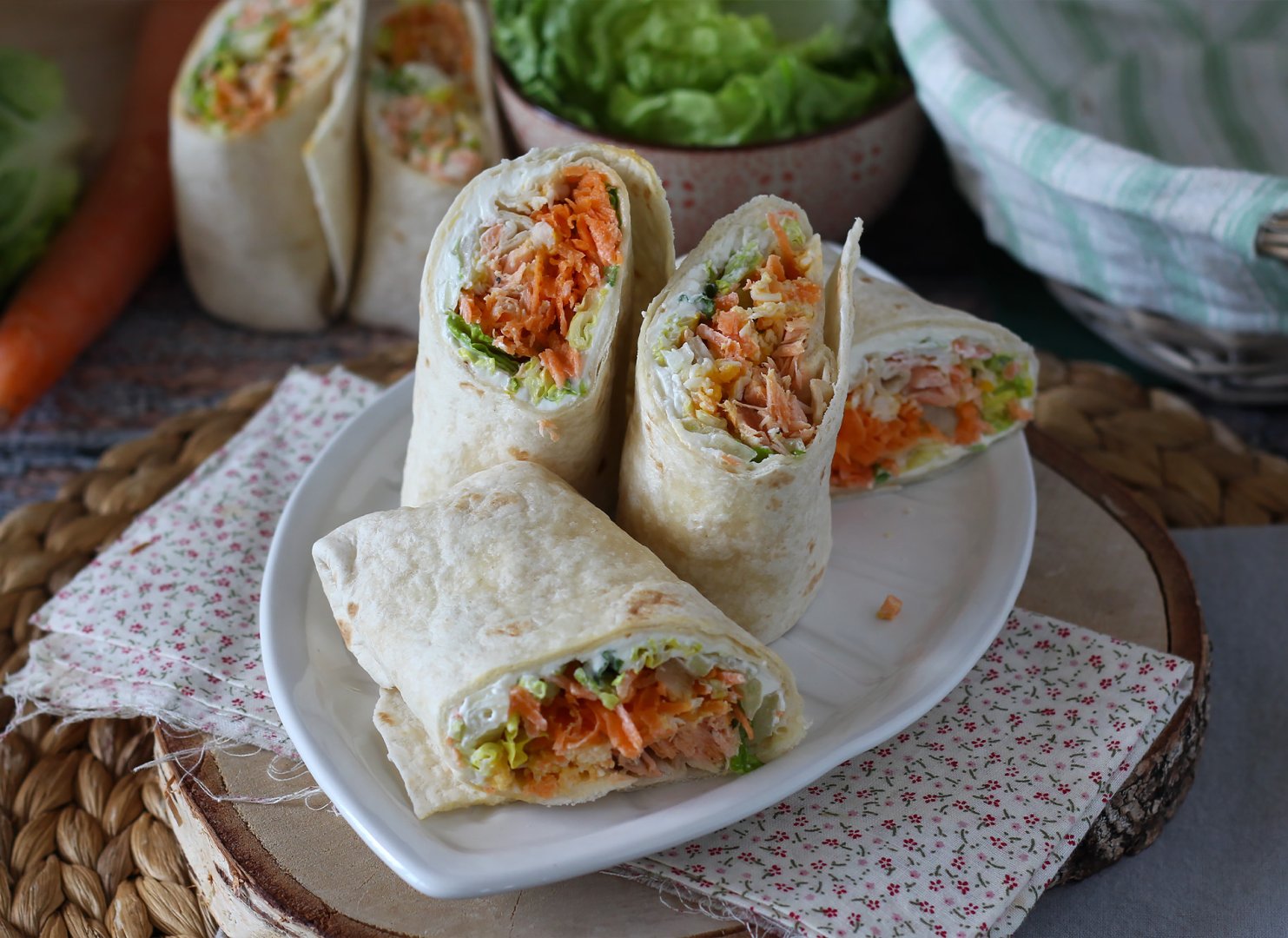 Receta de wraps de salmón, el bocado perfecto para llevar