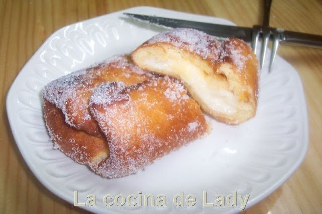 Xuxos de crema pastelera - Receta Petitchef