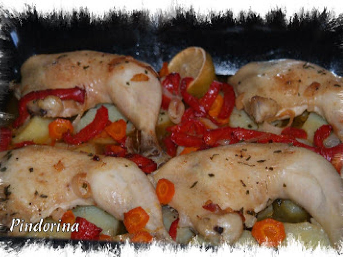 Receta de zancas de pollo al horno fácil y deliciosa